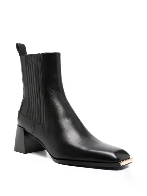 Sandro Metal-tip Elasticated-panel Ankle Boots