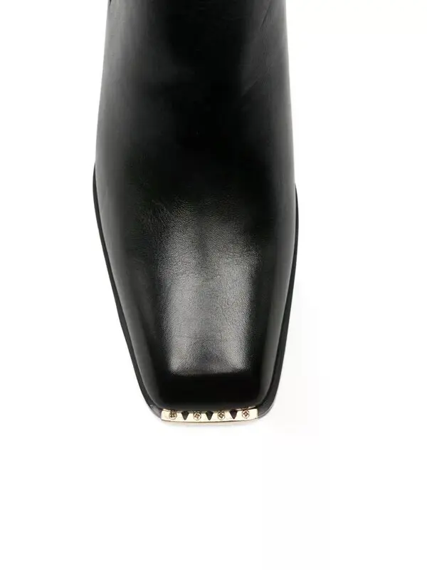 Sandro Metal-tip Elasticated-panel Ankle Boots