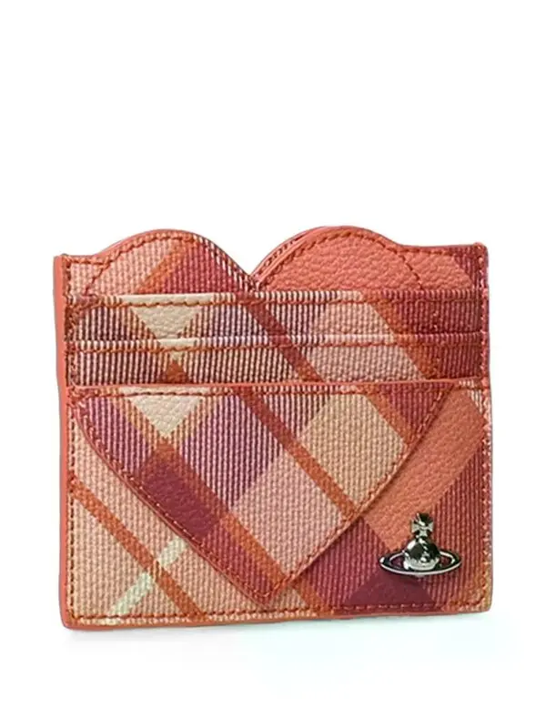 VIVIENNE WESTWOOD Heart-shaped Tartan Cardholder