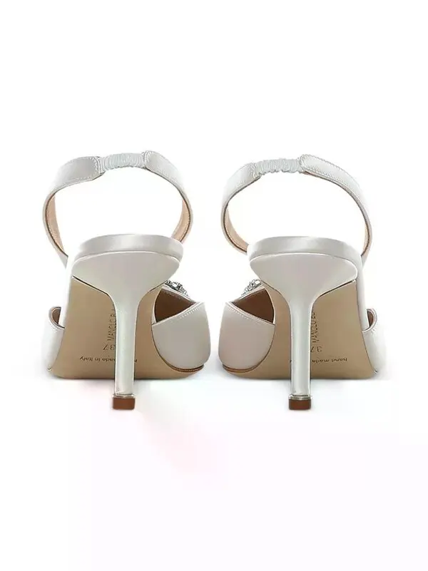 Manolo Blahnik Hangisi Crystal-buckle Slingback Pumps