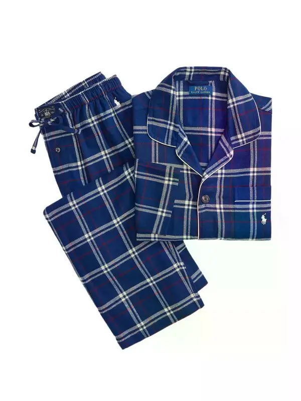 Polo Ralph Lauren Plaid Flannel Sleep Set - Blue