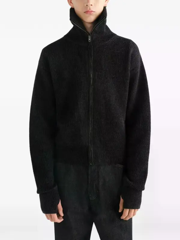 LEMAIRE Zipped Cardigan In Virgin Wool