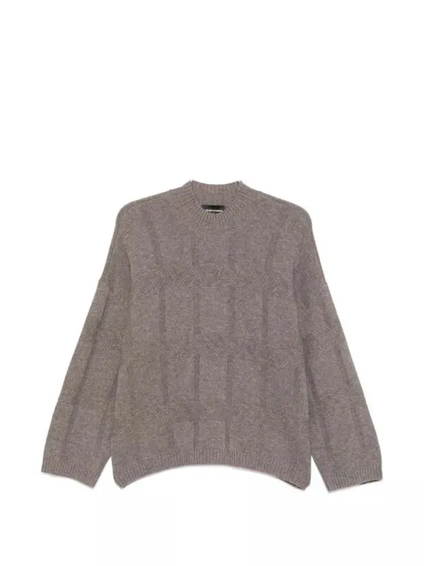 Emporio Armani Check-pattern Cable-knit Sweater