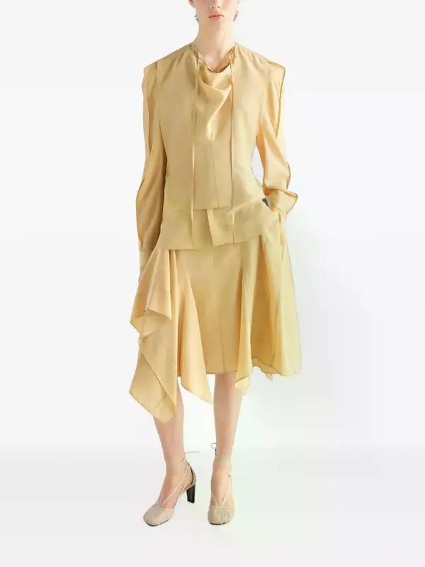 LEMAIRE Layered Blouse In Silk And Viscose Cloth
