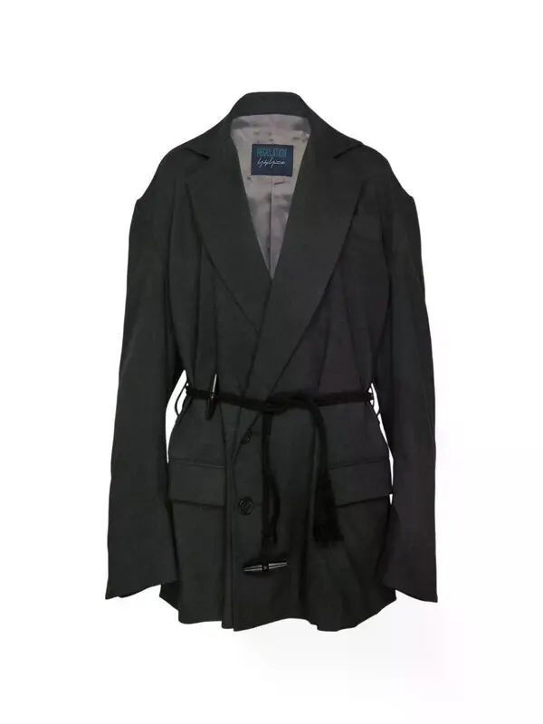 Yohji Yamamoto Toggle-fastening Rope-belt Blazer