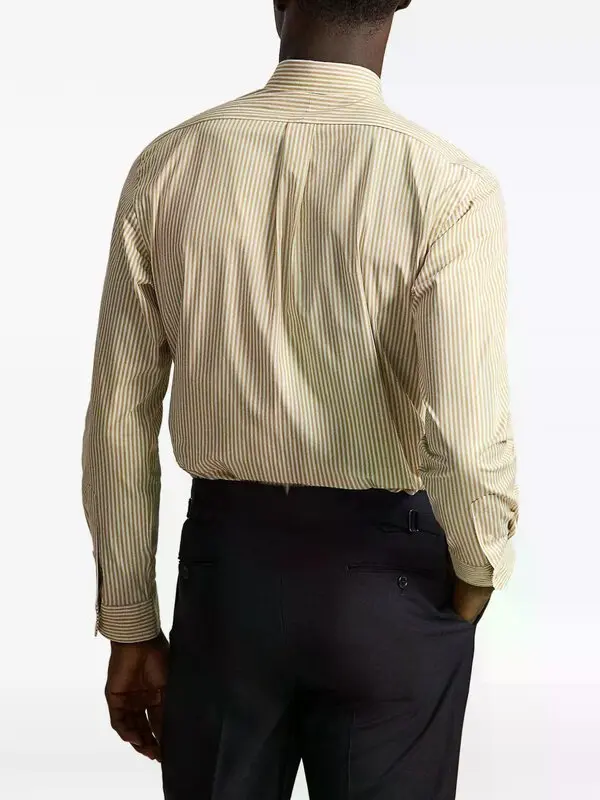 Polo Ralph Lauren Slim Fit Striped Stretch Poplin Shirt - Neutrals