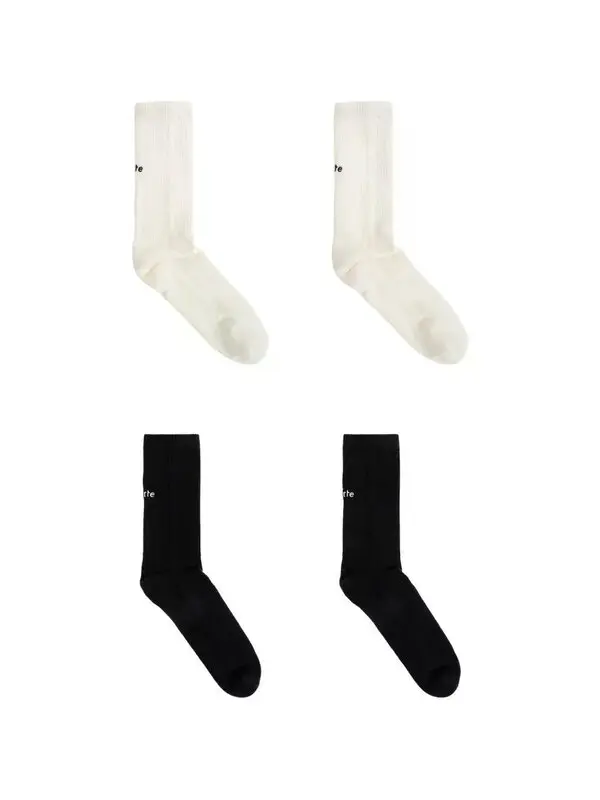 Adidas X Arte Antwerp Ribbed-knit Socks - White