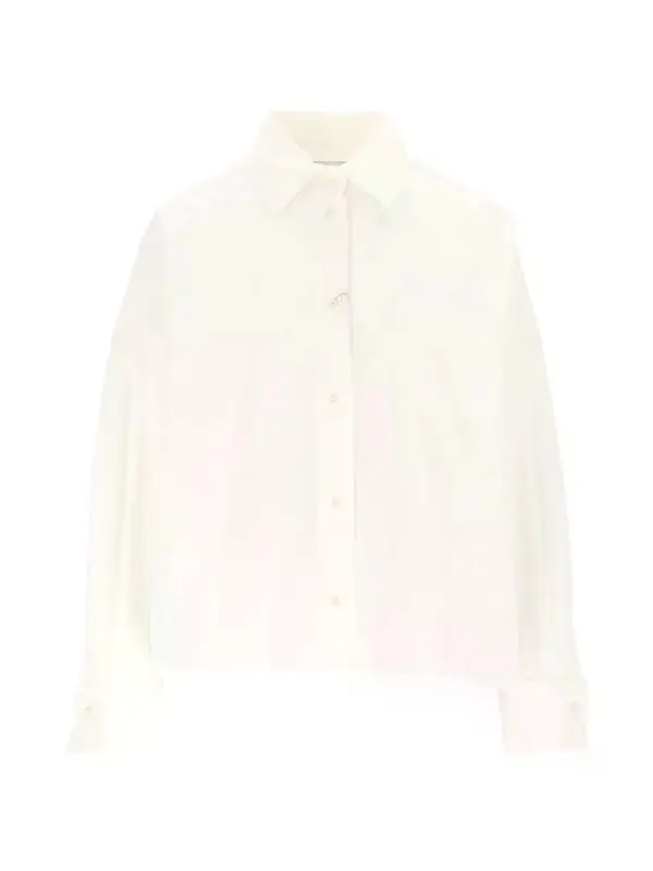 Max Mara Cotton Poplin Boxy Shirt - White
