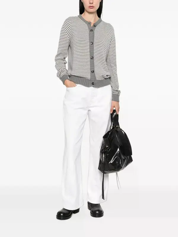Emporio Armani Striped Button-up Cardigan