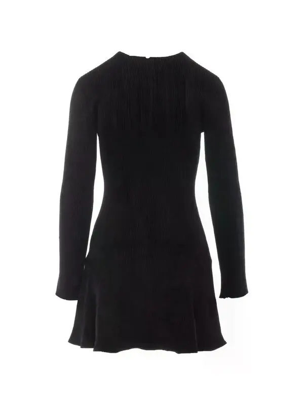 SELF-PORTRAIT Floral-button Chenille-knit Mini Dress