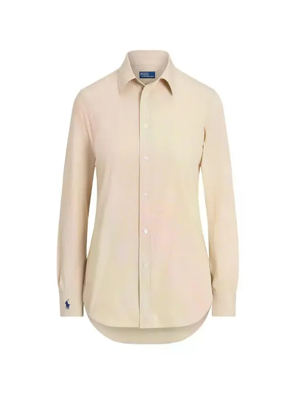 Polo Ralph Lauren End-on-end Stretch Slim Fit Cotton Shirt - Neutrals