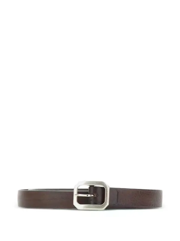 ALBERTO LUTI Grained Leather Belt - Brown