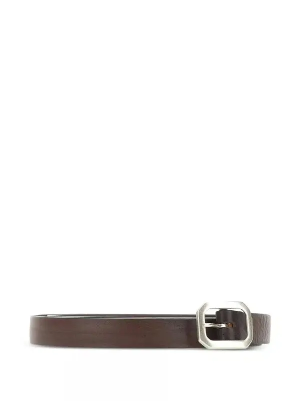 ALBERTO LUTI Grained Leather Belt - Brown
