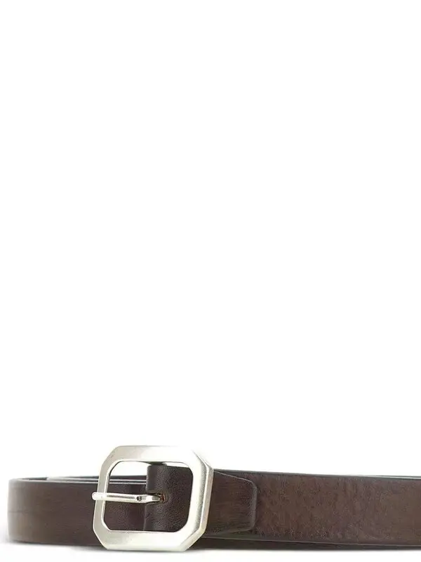 ALBERTO LUTI Grained Leather Belt - Brown