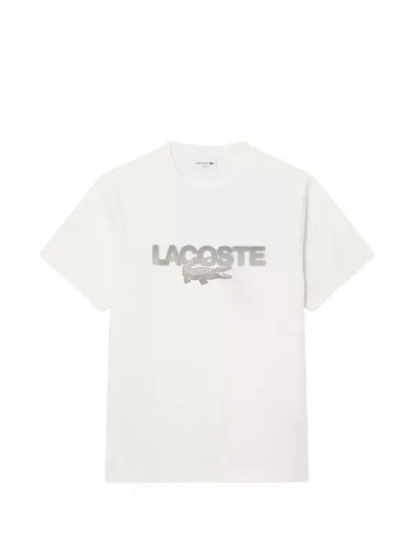 Lacoste Logo-print Crew-neck T-shirt - Neutrals