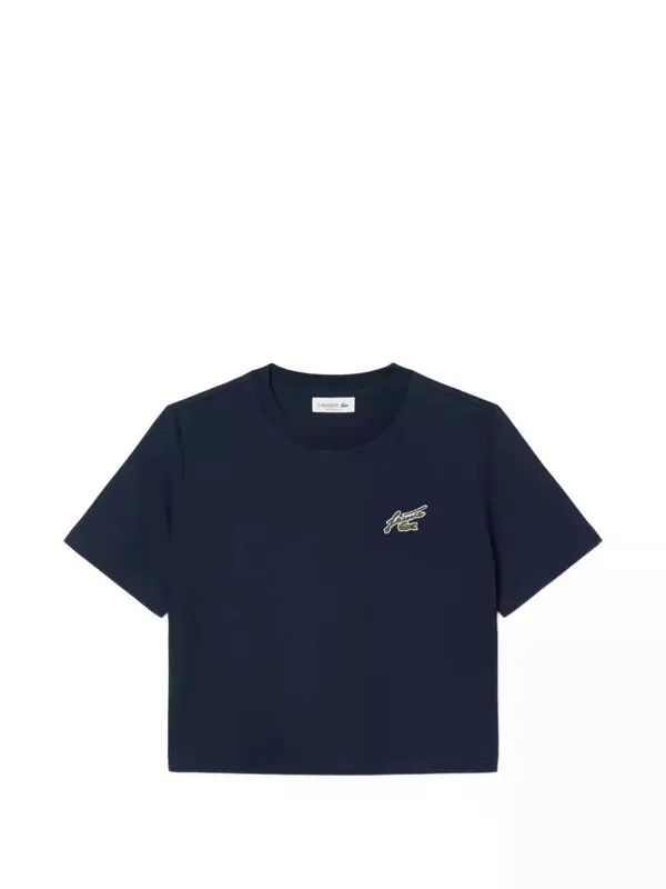 Lacoste Logo-patch Cropped T-shirt