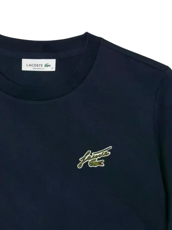 Lacoste Logo-patch Cropped T-shirt