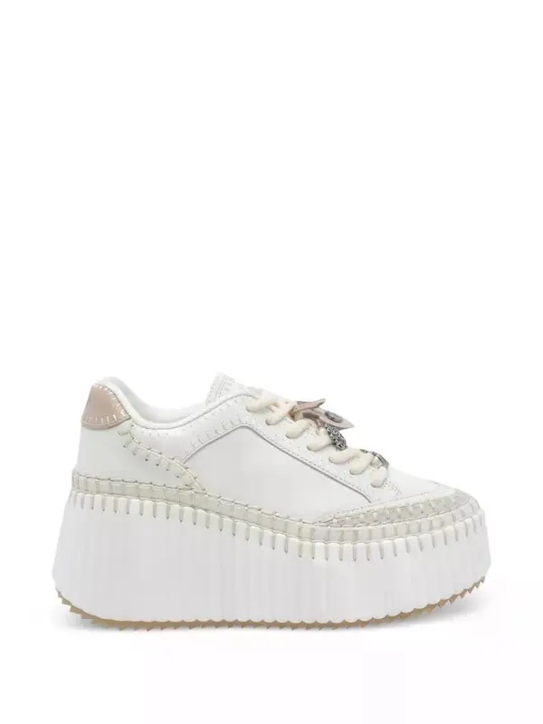 Chloé Nama Platform Sneakers With Whipstitch Detailing