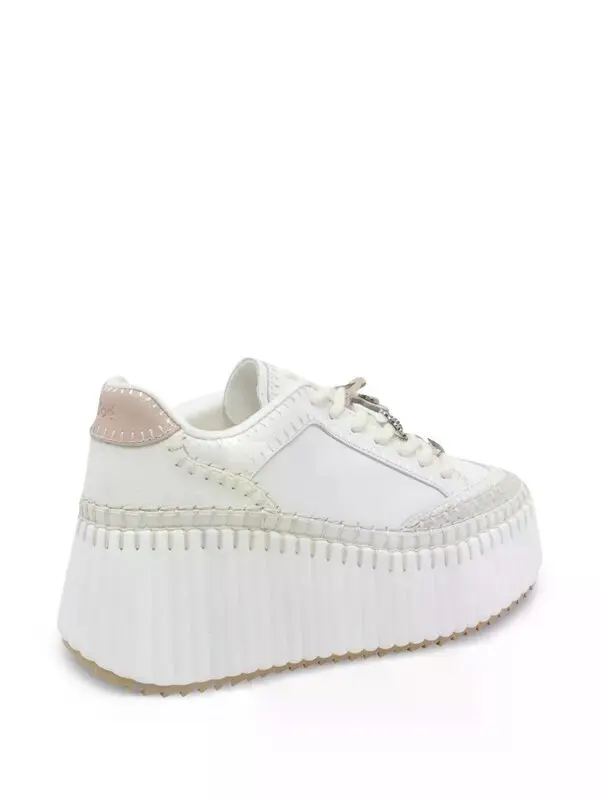 Chloé Nama Platform Sneakers With Whipstitch Detailing