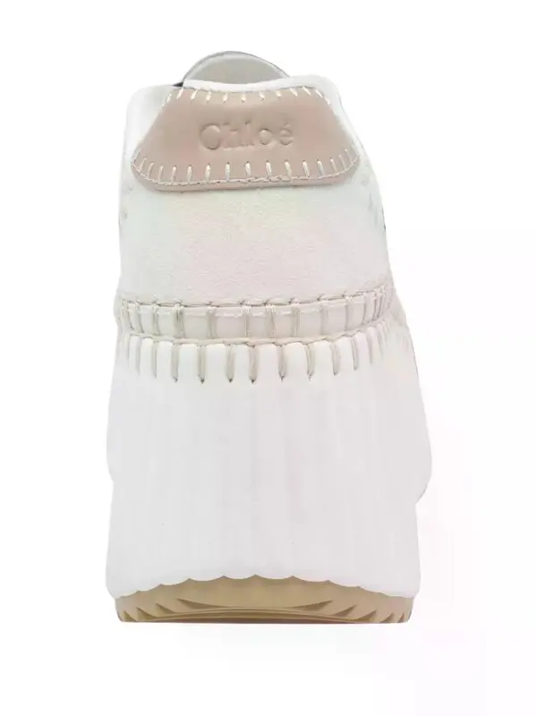 Chloé Nama Platform Sneakers With Whipstitch Detailing