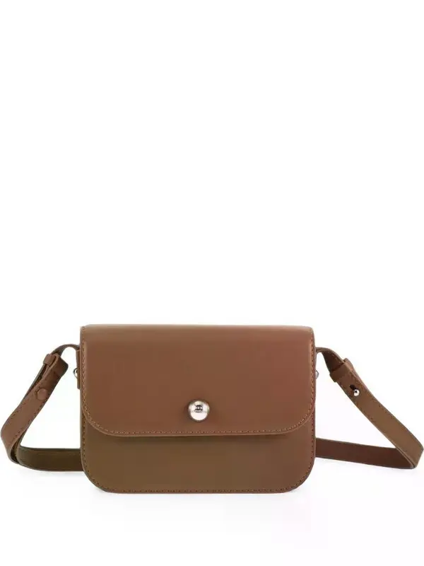 Max Mara Flap-silhouette Leather Crossbody Bag - Brown
