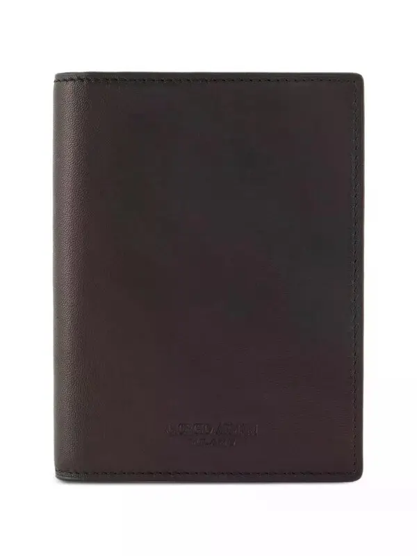 Giorgio Armani Logo-debossed Bifold Cardholder - Brown