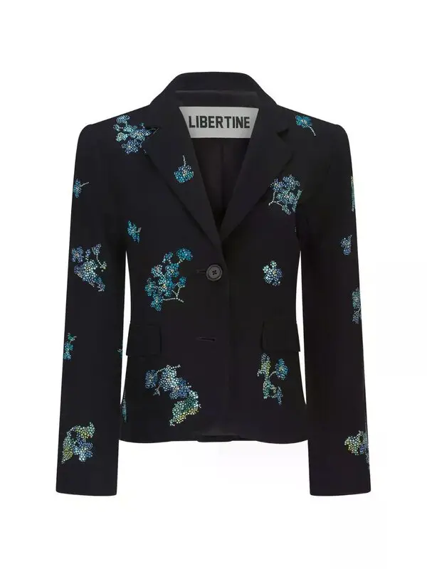 Libertine Bluebell Lane Embellished Wool Blazer - Black