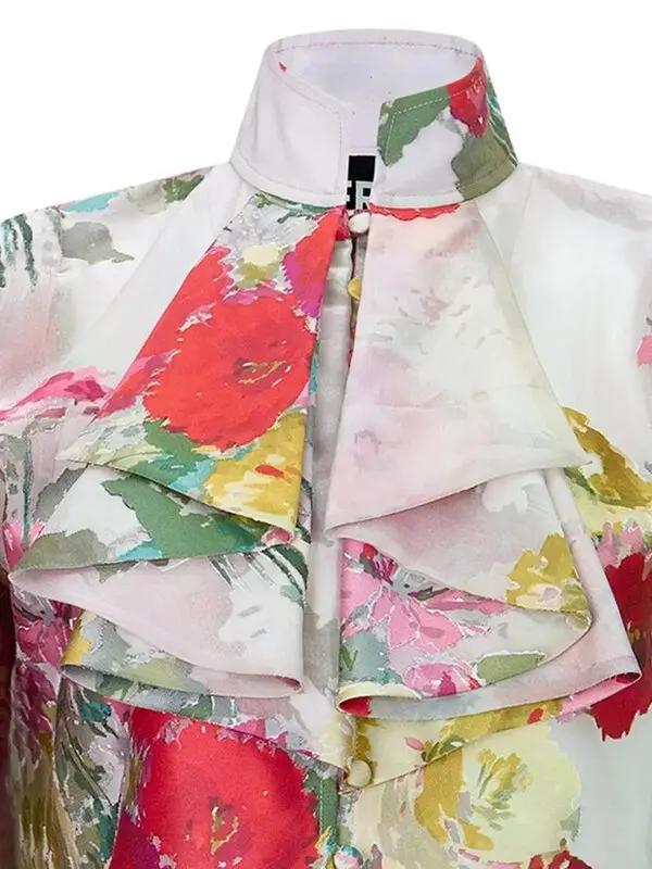 Libertine Pat Nixon Ruffled Floral-print Blouse
