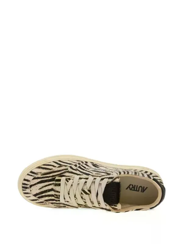 AUTRY Medalist Zebra-print Pony-hair Sneakers