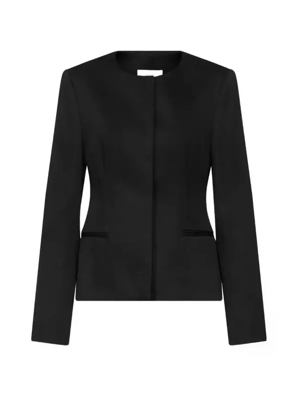 Loulou De Saison Ema Collarless Darted Jacket - Black
