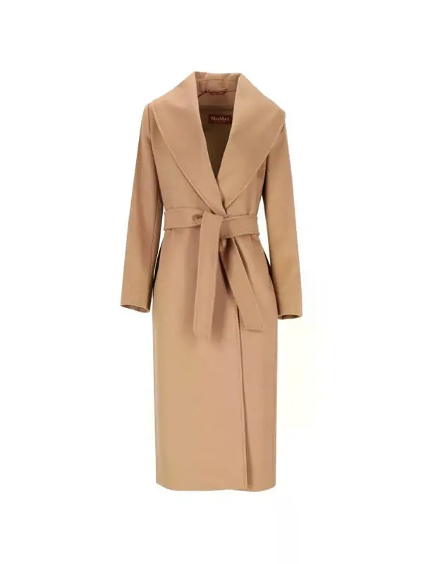 Max Mara Belted Shawl-collar Coat - Neutrals
