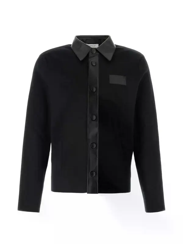 Givenchy Leather-trim Panelled Cardigan