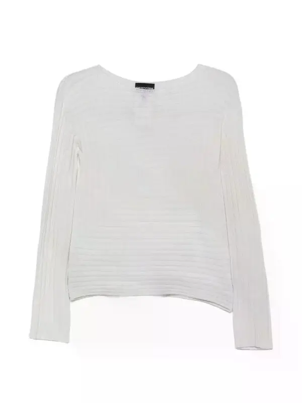 Emporio Armani Ribbed Geometric-knit Sweater