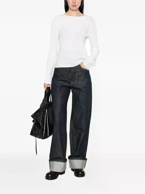 Emporio Armani Ribbed Geometric-knit Sweater