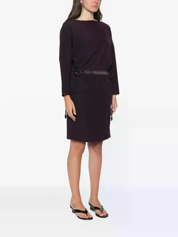 Emporio Armani Drawstring-waist Long-sleeve Dress