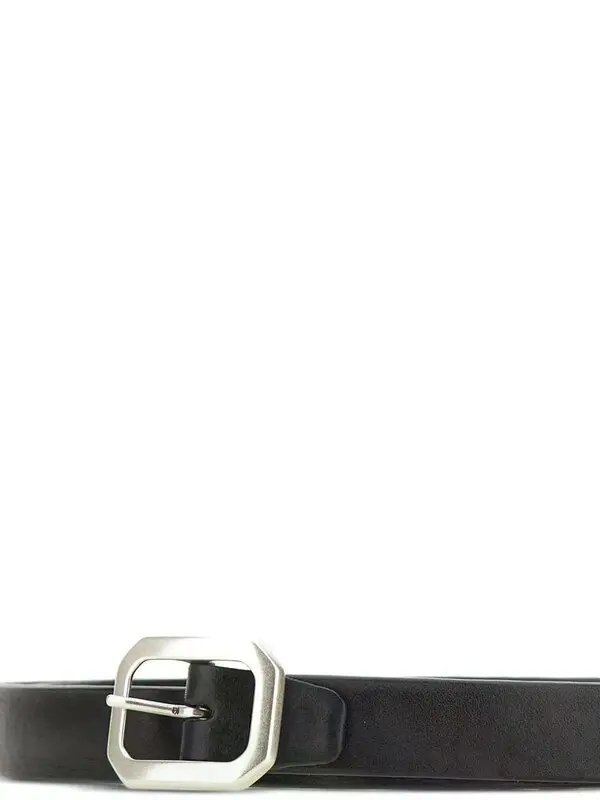 ALBERTO LUTI Square Buckle Leather Belt