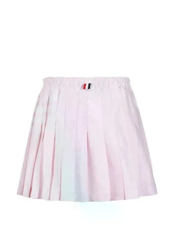 Thom Browne Oxford 4-bar Drawstring Pleated Mini Skirt