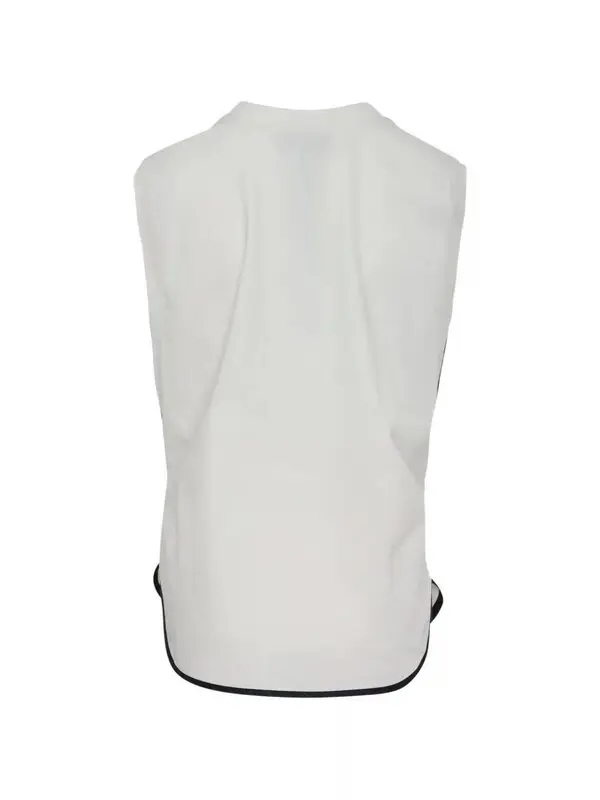 LITKOVSKA Contrast-trim Cotton Sleeveless Tank Top