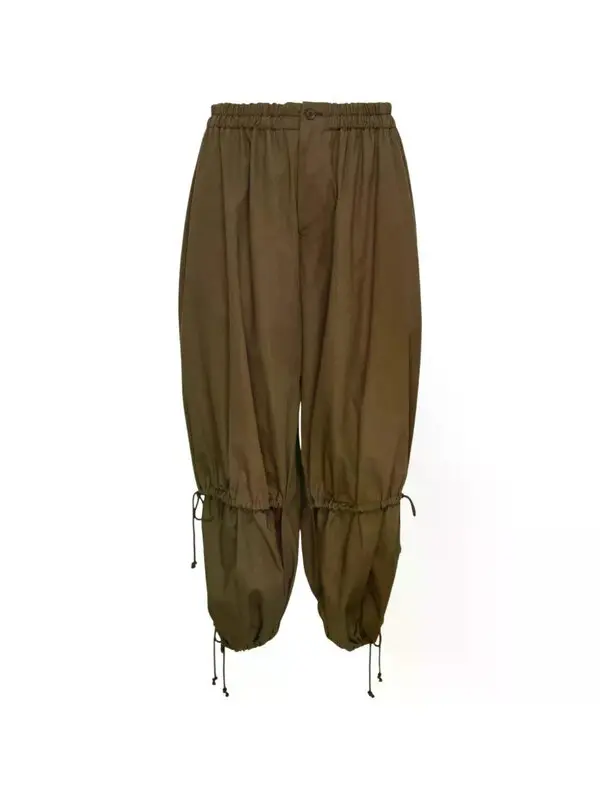 Y’s Drawstring-hem Balloon Trousers - Green