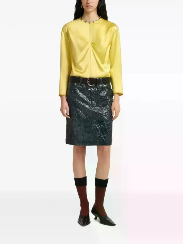 Marni Deep Crinkled Taffeta Skirt