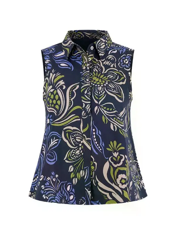 Marella Floral-print Sleeveless Shirt