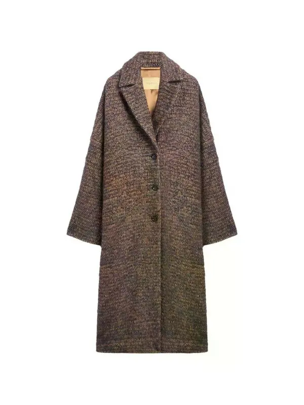 Momoni Danimarca Chevron Bouclé Coat