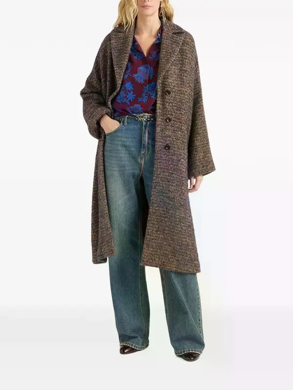 Momoni Danimarca Chevron Bouclé Coat