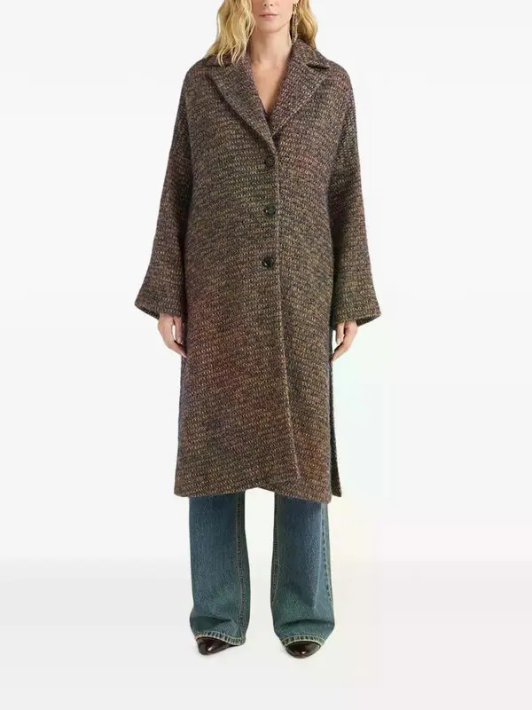 Momoni Danimarca Chevron Bouclé Coat