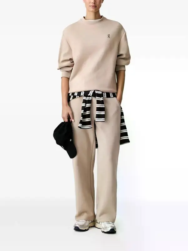On Drawstring Wide-leg Track Pants - Neutrals