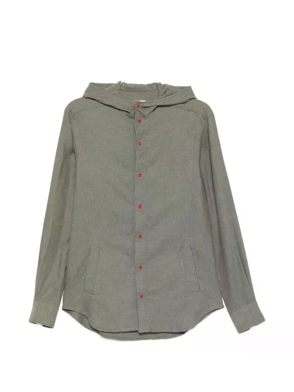 Kiton Mariano Hooded Button-up Shirt
