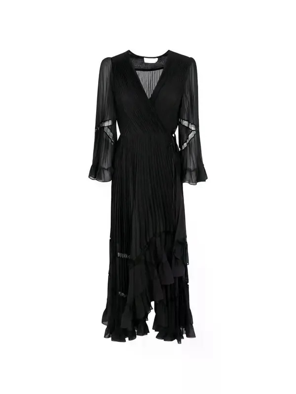 TWINSET Pleated Lace-trim Dress
