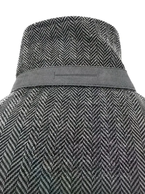 TOM FORD Herringbone-pattern Nubuck-detail Sweater