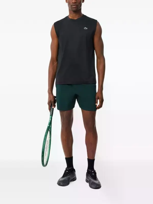 Lacoste Drawstring-waist Logo-patch Shorts