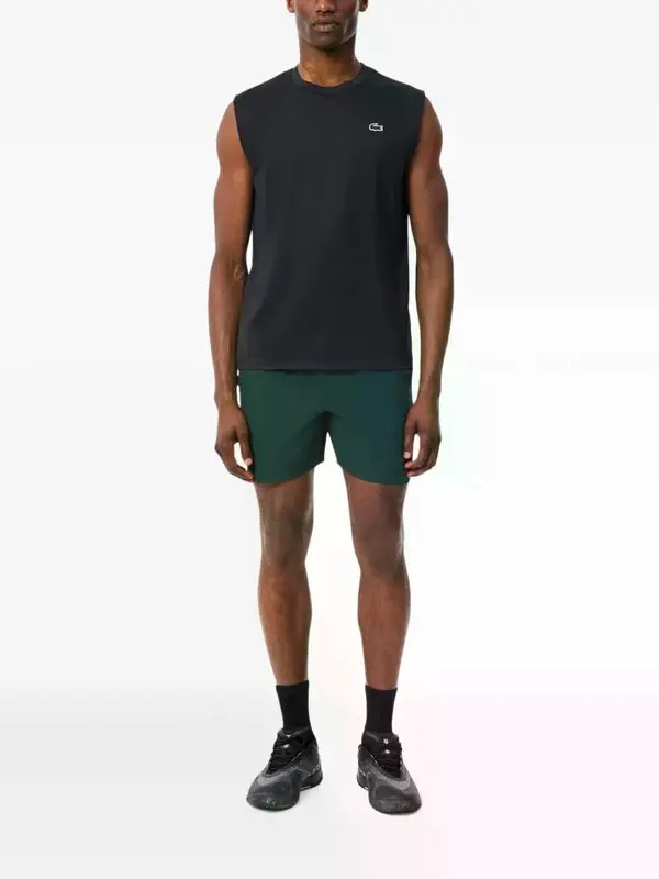 Lacoste Drawstring-waist Logo-patch Shorts